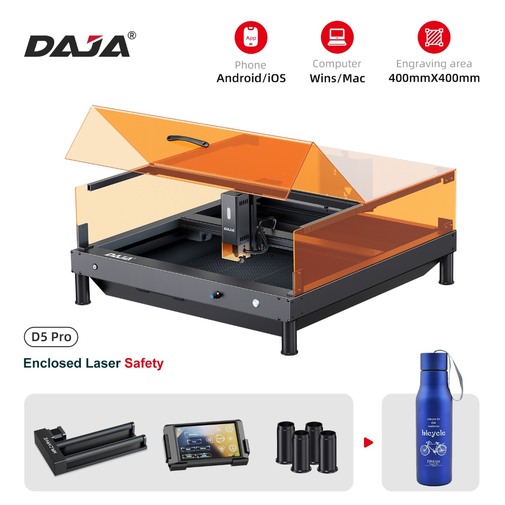 DAJA D5 Pro 10W Laser Engraver Machine Metal Stainless Steel Carving ...