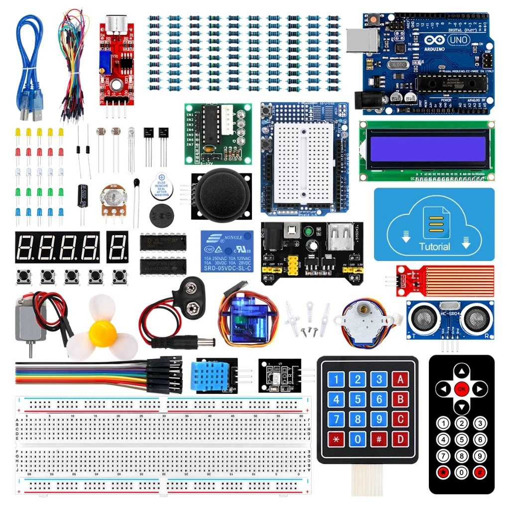 KLYSTR UNO R3 Project Super Starter Kit for Arduino UNO R3 with Tutorial Compatible with Arduino ...