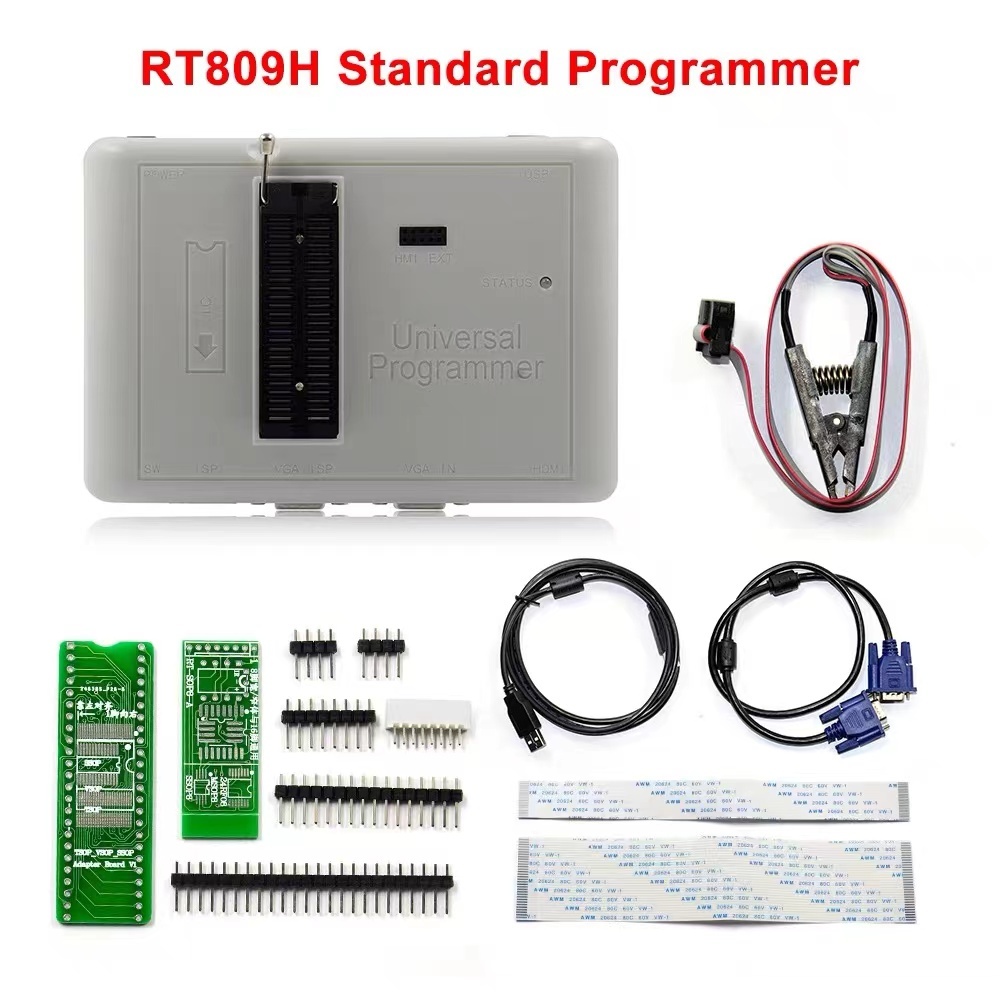 QSJZHY 100% Original RT809H Programmer +35 ADAPTERS WITH CABELS EMMC-Nand FLASH Programmer With ...
