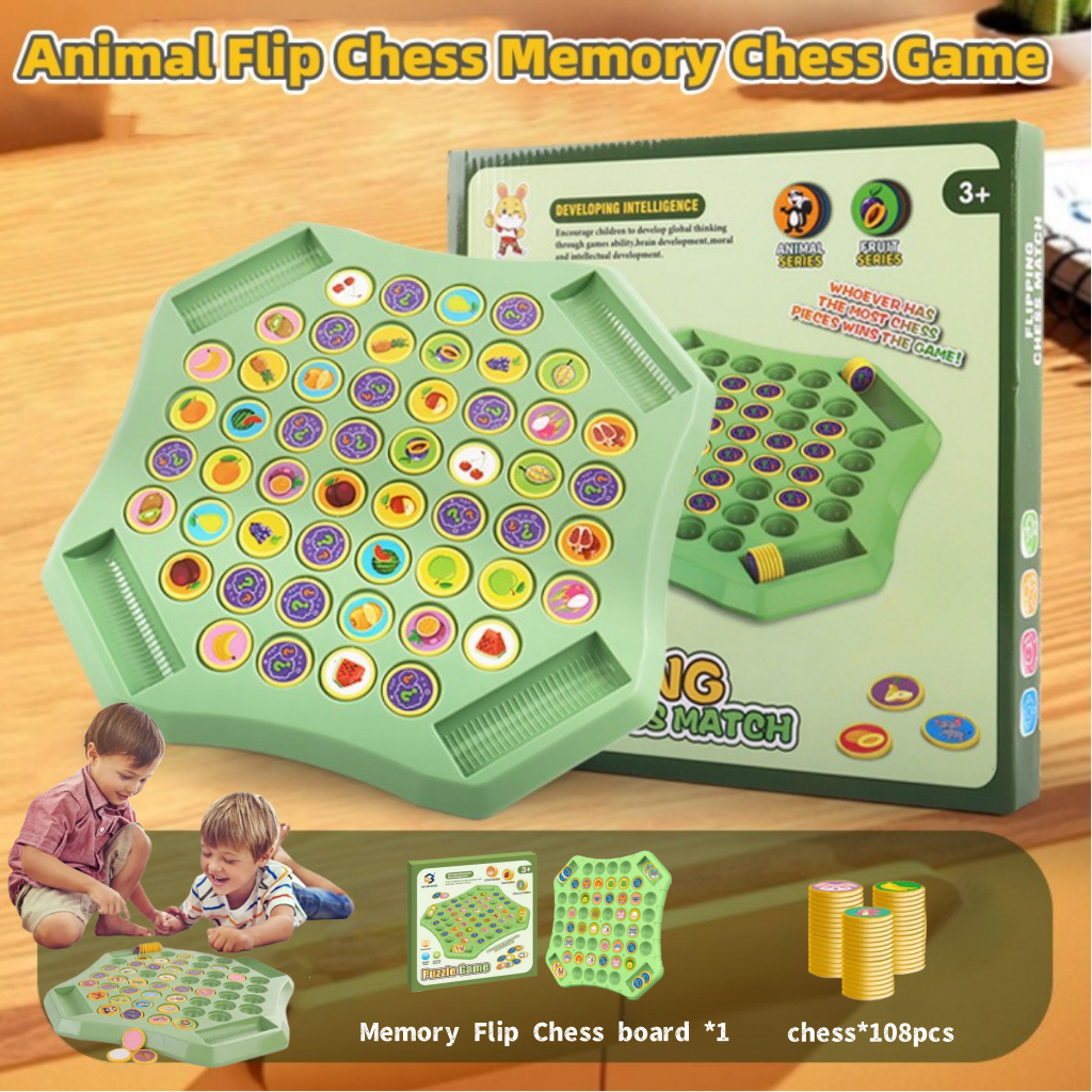 Classic Memory Flip Chess Board Game – Educational Brain Booster for ...