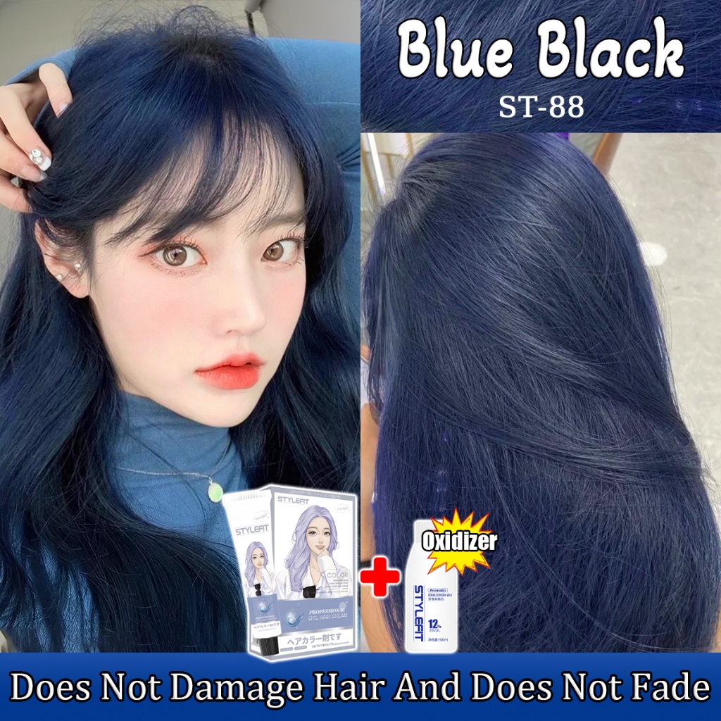 STYLEFIT Hair Color 2024 Popular Color Blue Black | Shopee Philippines