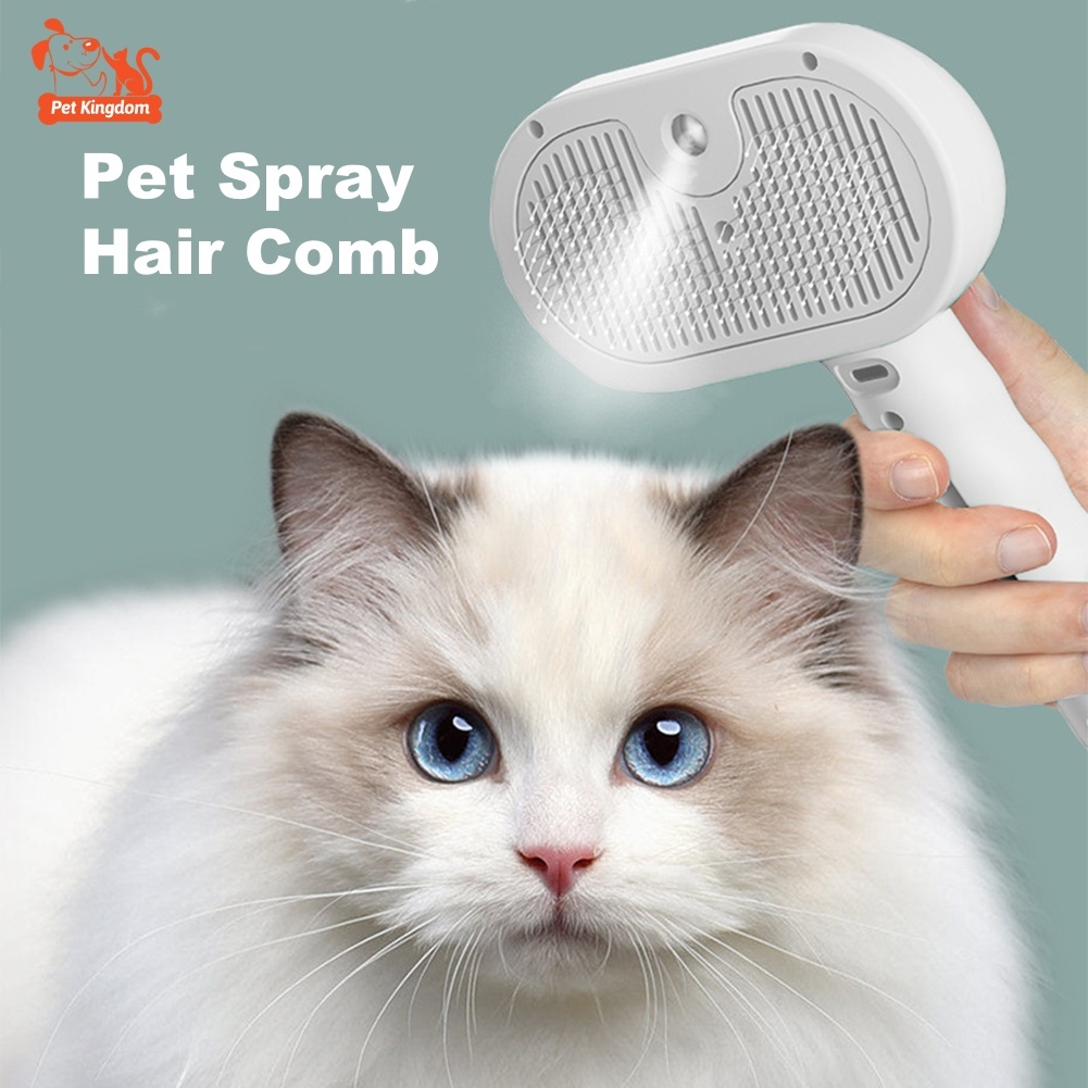 COD Electric Dog Comb Cat Comb with Water Spray Pet Hair Removal Comb ...