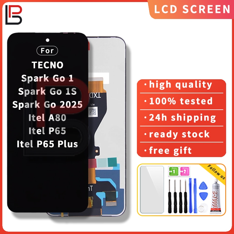 For Tecno Spark Go 1/Spark Go 1S/Spark Go 2025/itel A80 P65 P65 Plus Lcd Touch Screen Digitizer ...