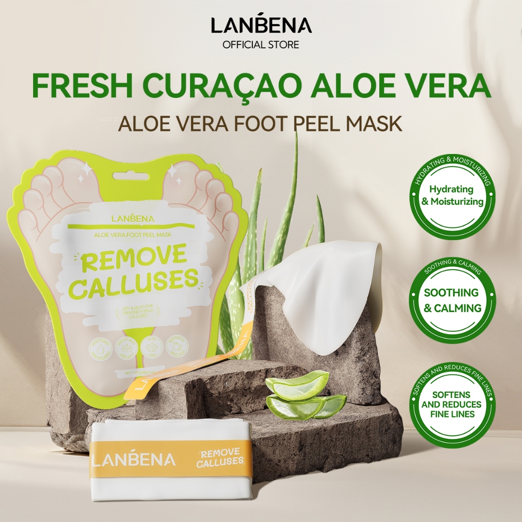 LANBENA Aloe Vera Peeling Foot Mask Removes Dead Skin and Nourishes ...