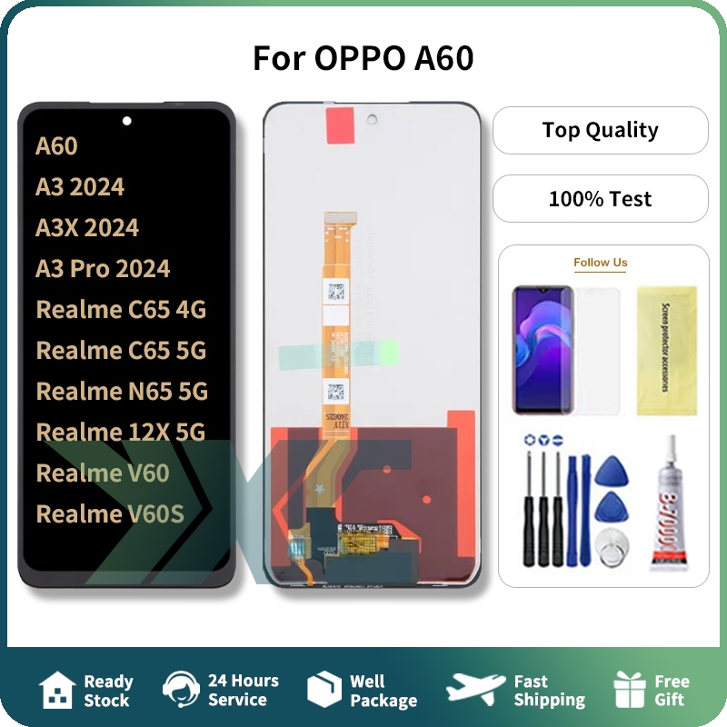 For Oppo A3 2024/A3X 2024/A3 Pro 2024/A5 Pro/A40/A60/A80/Realme 12X C65 ...