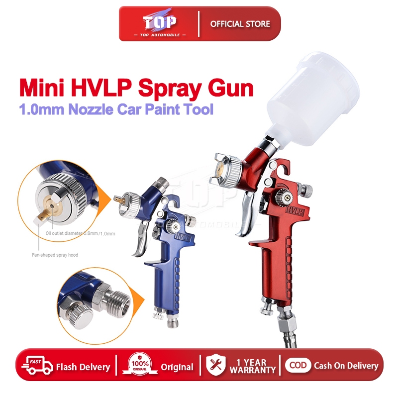 Mini HVLP Spray Gun 1.0mm Nozzle Car Paint Tool Wall Painting Repair ...