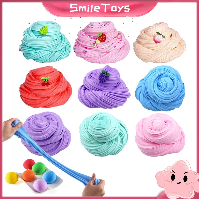 SmileToys Slime Fluffy Foam Clay DIY Soft Cotton Slime Kit Cloud Toys ...