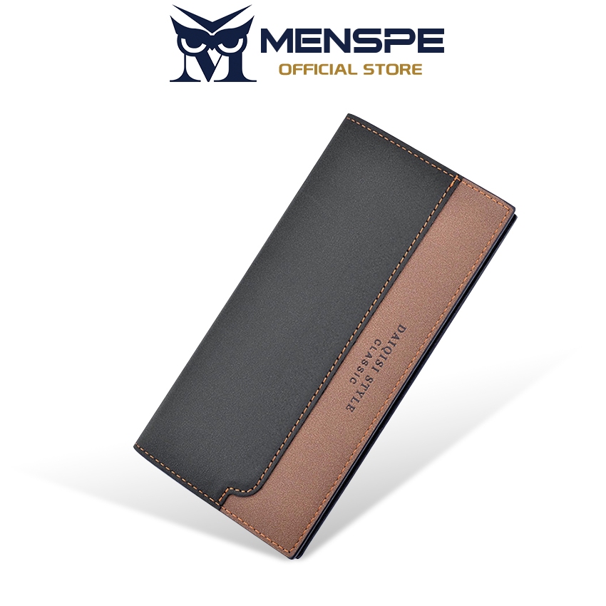 MENSPE Wallet Men Wallets Fashion Long Short Wallet PU Leather Long ...