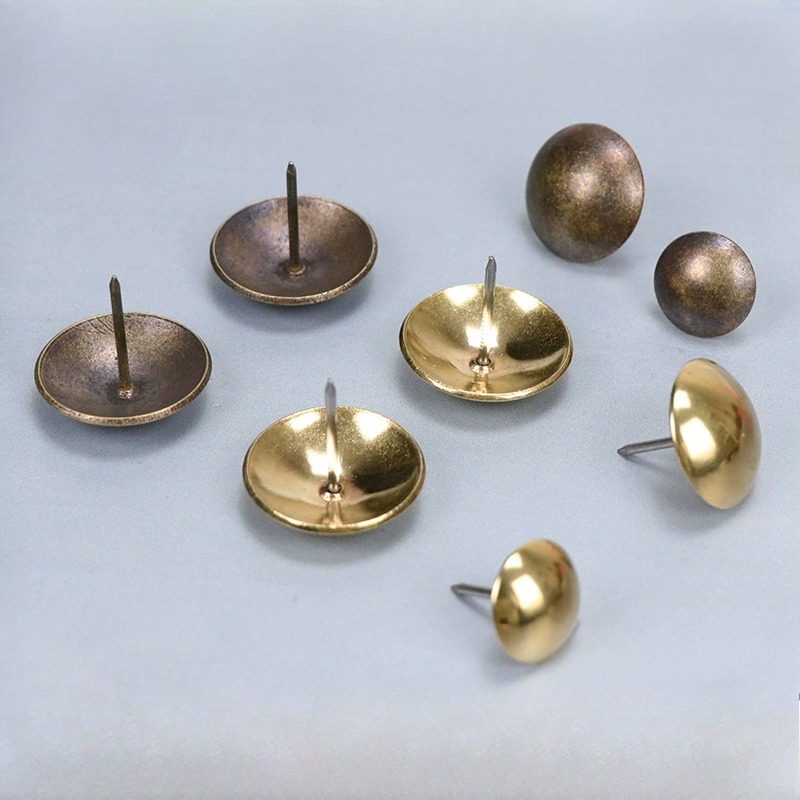 50 Pieces Brass Brasss Thumbtacks Sofa Nail Gold Bubble Thumb Tacks Big ...