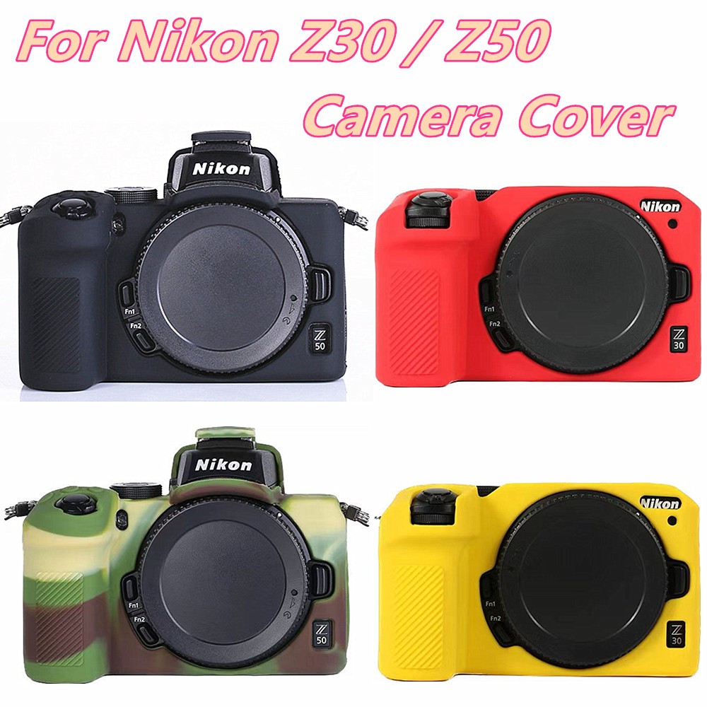 For Nikon Z30 Z50 Silicone Armor Skin Case Camera Bag Protective Body ...