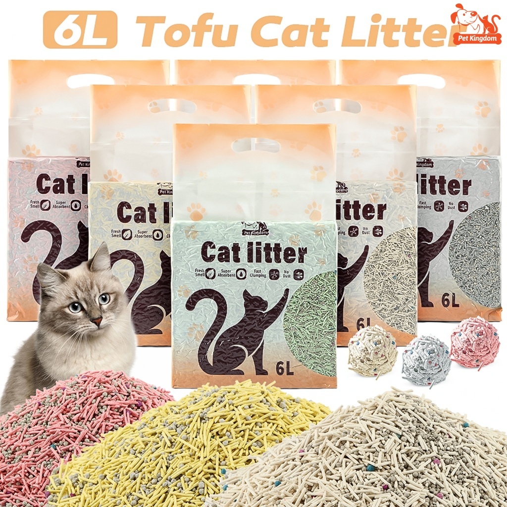Mixed Cat Litter Sand 6L Fast Clumping Tofu Cat Litter with Dust-Free ...