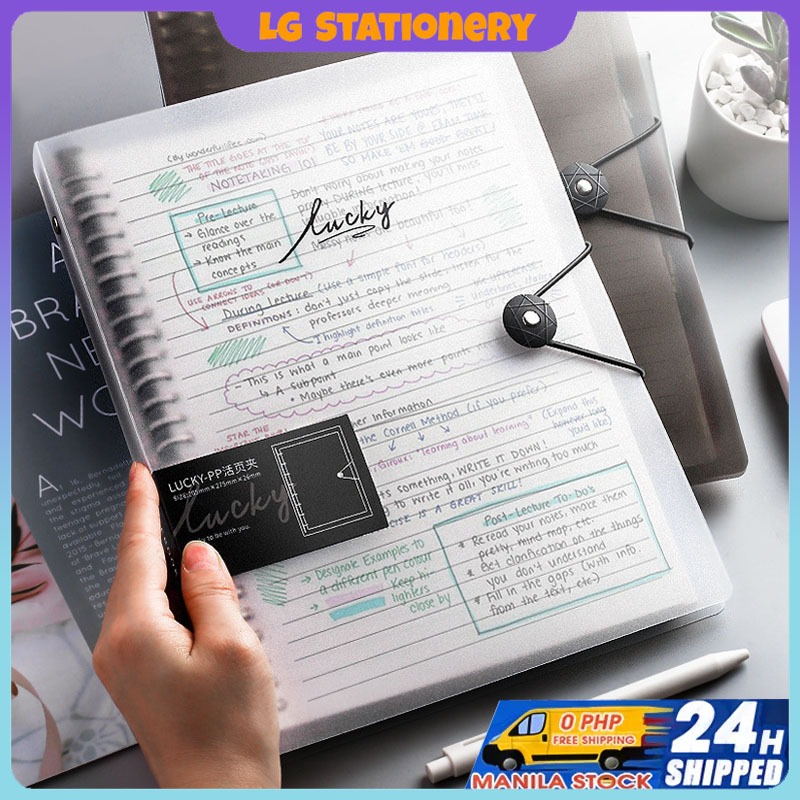 Binder Notebook A5/B5/A4 Refillable Binder Cover Loose Leaf 60 sheets ...