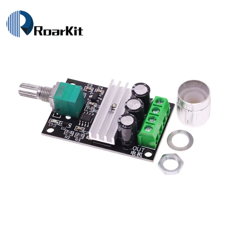 DC 6V 12V 24V 28VDC 3A 80W PWM Motor Speed Controller Regulator Adjustable 3A Motor Speed ...