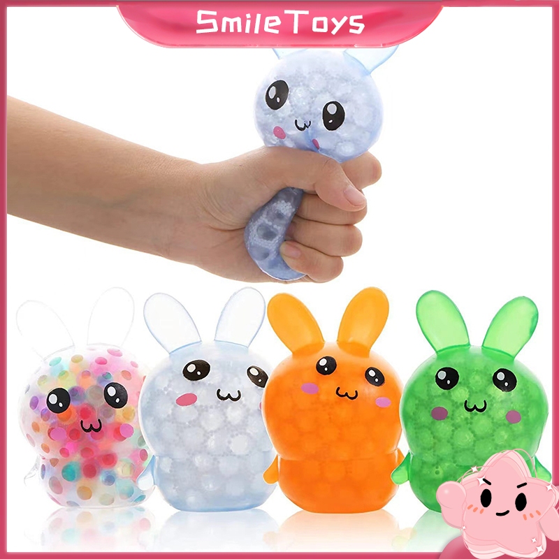 SmileToys Bunny Stress Ball Pinch Vent Ball Decompression Color Bead ...