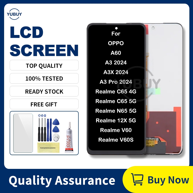 For Oppo A3 2024/A3X 2024/A3 Pro 2024/A5 Pro/A40/A60/A80/Realme 12X C65 4G C65 5G V60 V60S N65 ...