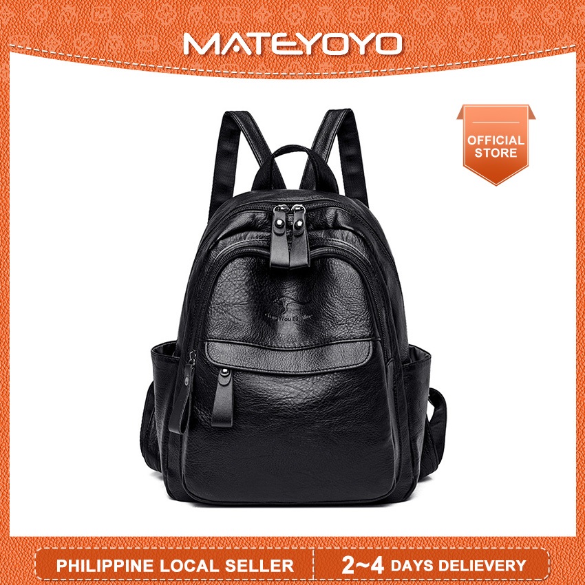 MATEYOYO Women’s Backpack Shoulders Bag Fashion Backpack Waterproof PU Large Capacity Backpack ...