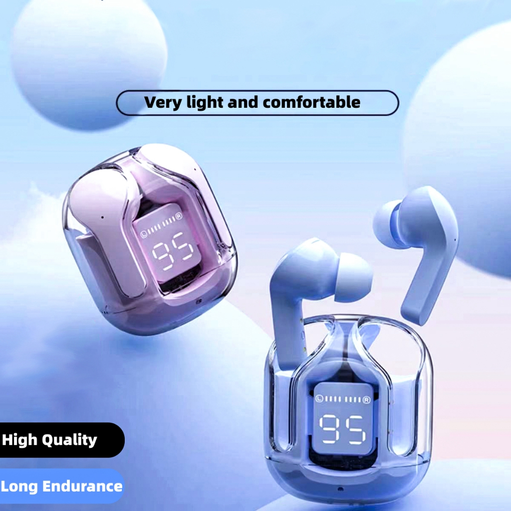 Air31 Wireless In Ear Bluetooth 5.3 earpods, Transparent Shell Battery ...
