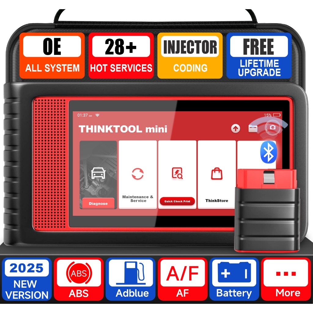 Thinkcar Thinktool Mini Car Advanced Bluetooth OBD2 Scanner Full System ...