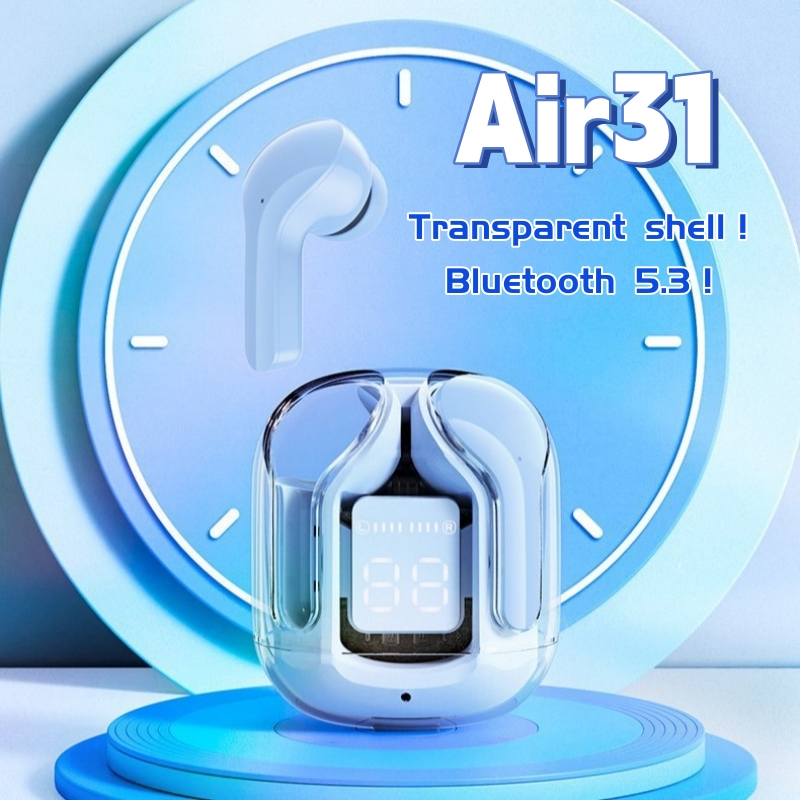 Air31 battery display transparent shell wireless Bluetooth 5.3 in ear ...