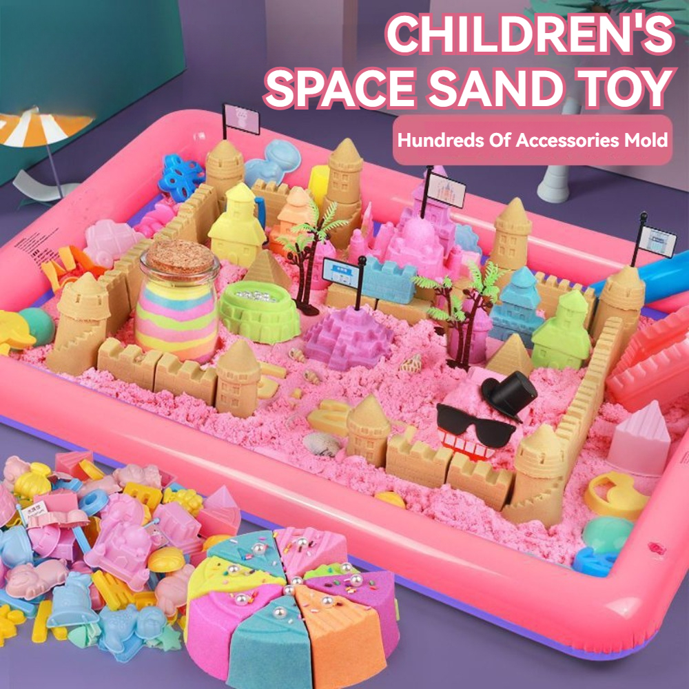 Children's Space Sand Toy Indoor Baby Toy Set Magic Sand Non stick Hand ...