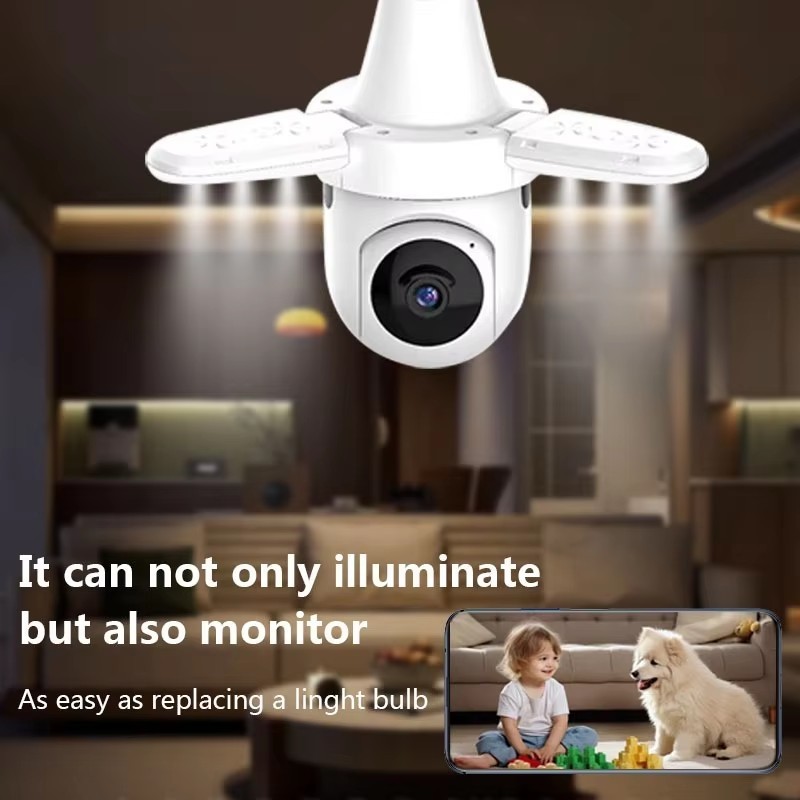 CCTV camera Small bulb ip camera 1080P panoramic WiFi camera Bulb ...