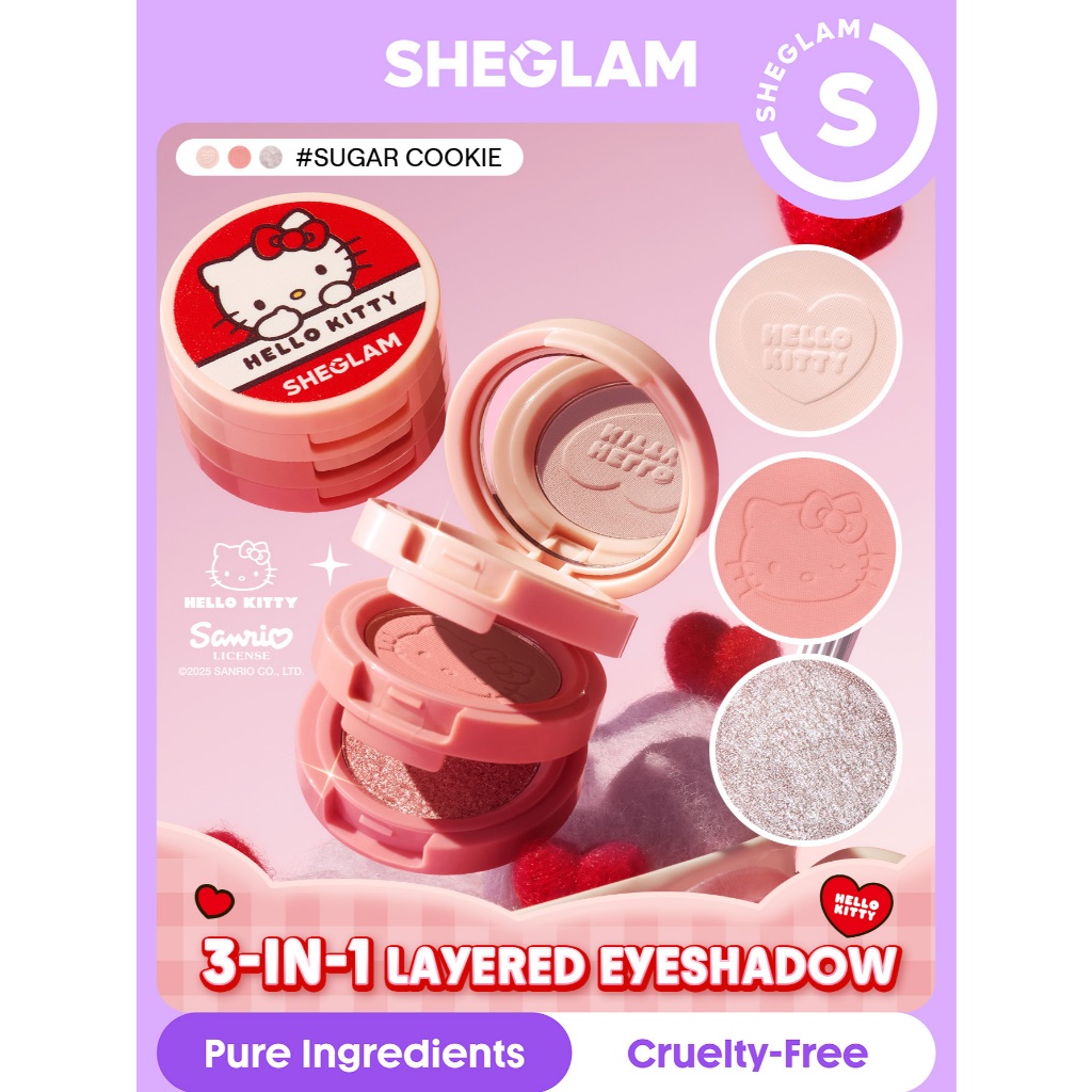 Hello Kitty | SHEGLAM Darling Dear Shadow Stack-Sweetheart | Shopee ...