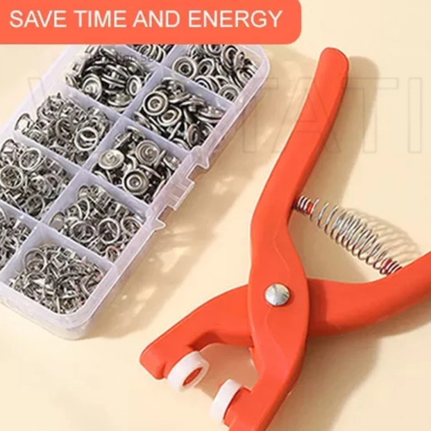 Plier Tool Rivet Buckle Installation Tool Hollow Metal Pliers Snap Button Fasteners Studs Five ...