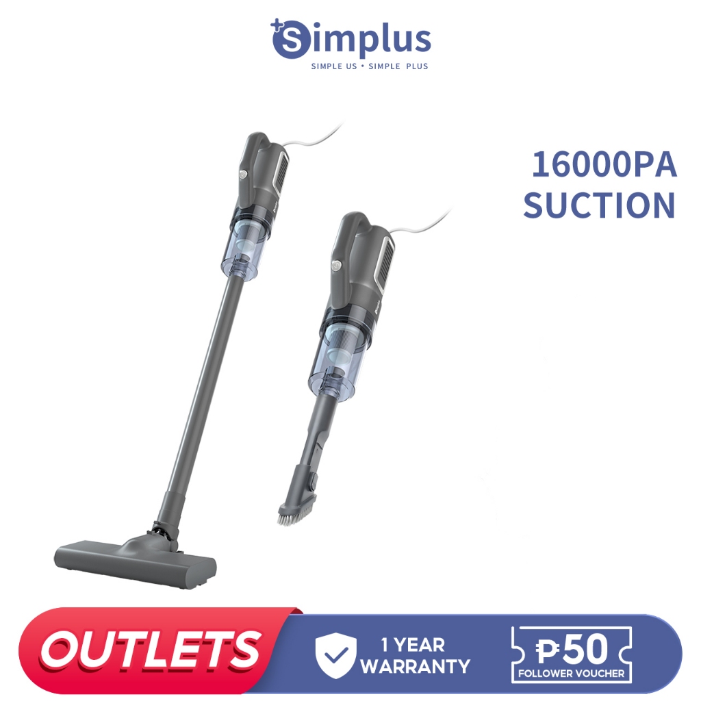 Simplus Vacuum Cleaner 16000Pa Strong Suction 3 in 1 Multi-Use Portable ...