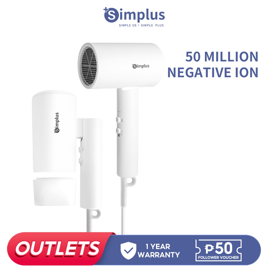 Simplus Hair Dryer Negative Ion Hair Blower Foldable Hair Care 1600W ...