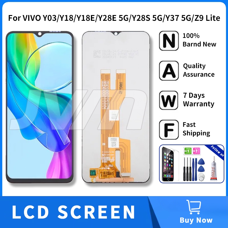 For Vivo Y03/Y18/Y18e/Y28s 5G/Y28e 5G/Y37 5G/Z9 Lite LCD Touch Screen Replacement Ultra Clear ...