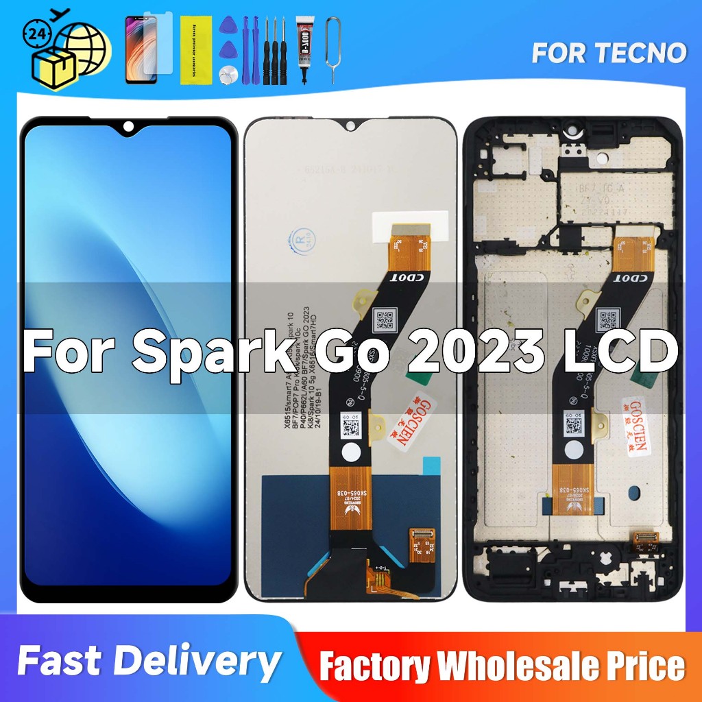 For Tecno Spark Go 2023 BF7 BF7n LCD Display Touch Screen Digitizer AssemblyWith Frame ...