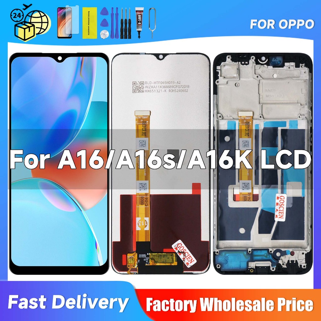 For OPPO A16 A16S A16K CPH2269 LCD Display Touch Panel Digitizer Assembly CPH2271 Replacement ...