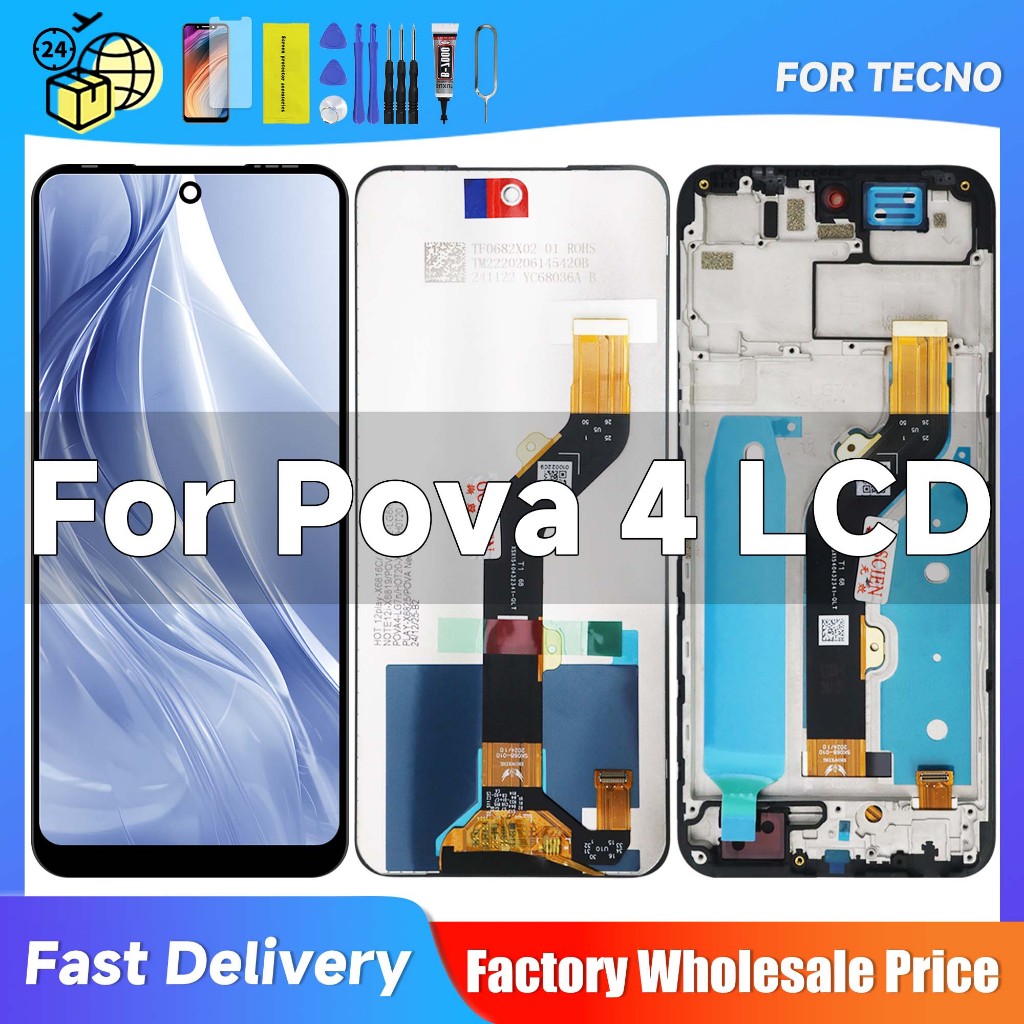 Screen LCD For Tecno Pova 4 Pova4 LG7 LG7n LCD Display Touch Screen ...
