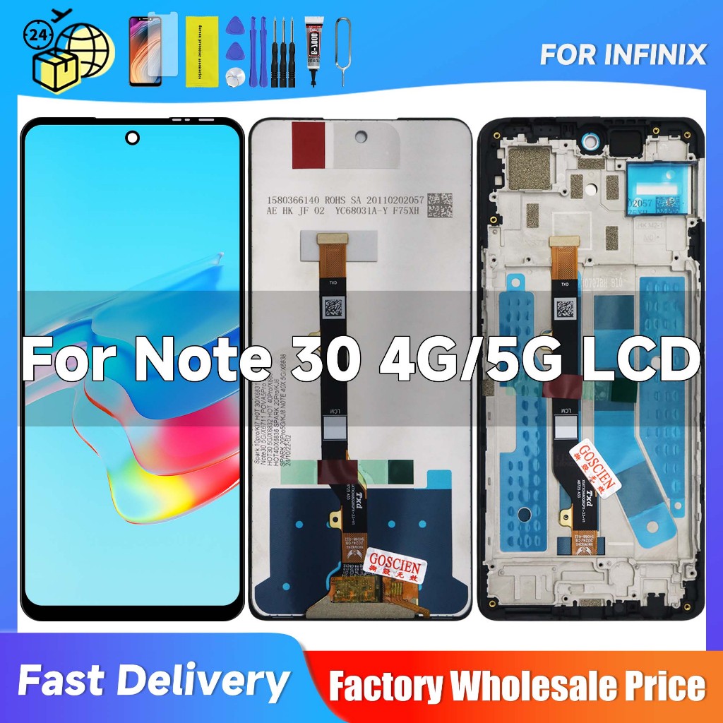 Screen LCD With Frame For Infinix Note 30 4G X6833B, Note 30 5G X6711 ...