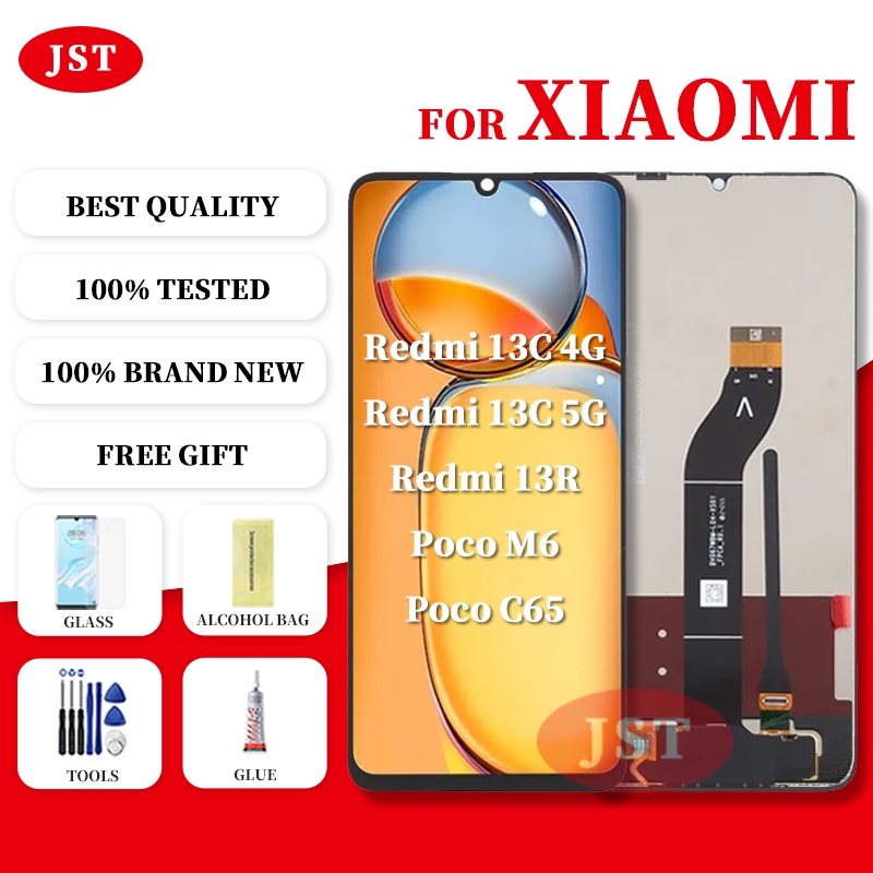 For Xiaomi Redmi 13C 4G/Redmi 13C 5G/Redmi 13R/Poco M6/Poco C65 Lcd Touch Screen Replacement ...