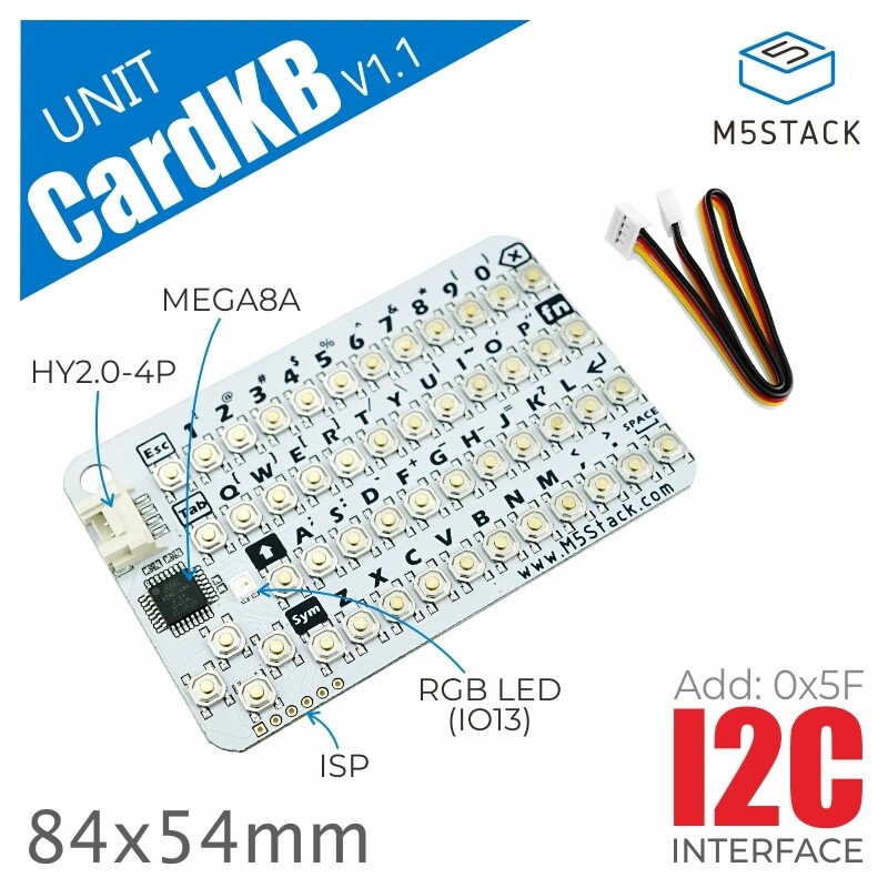 M5Stack CardKB Mini Card Keyboard Unit full keyboard input MEGA8A ...
