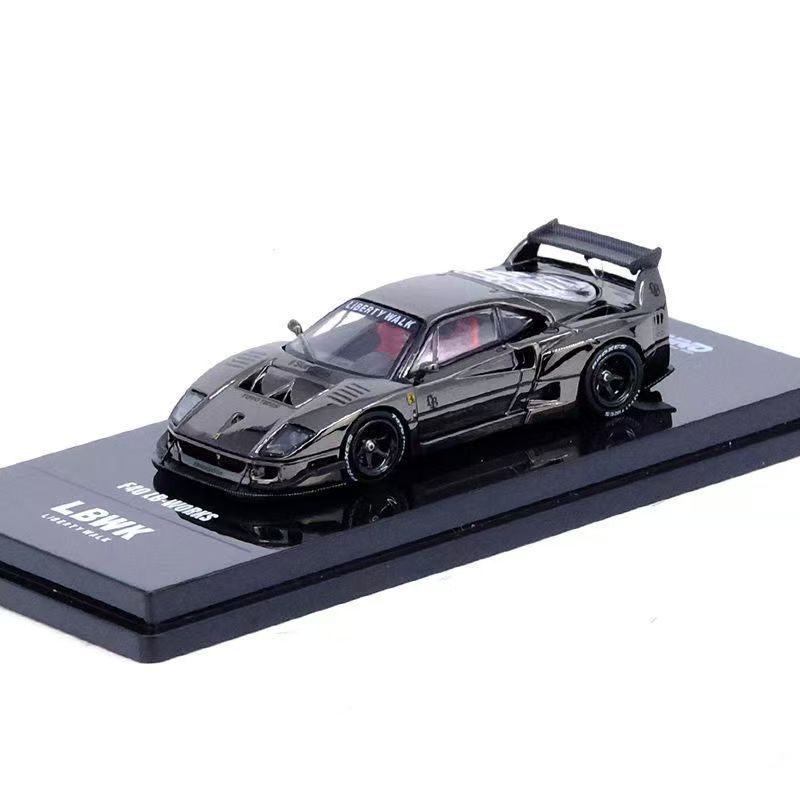 Inno 1: 64 Ferrari Wide Body Modified F40 Chrome Black Plating Black ...