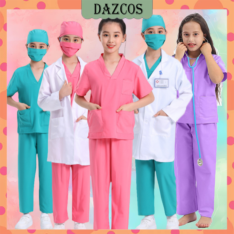 Doctor Costume For Kids Surgeon Uniform Suits Doctor Nurse Working ...