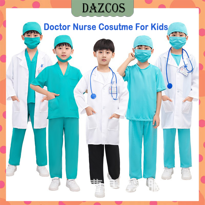 Doctor Career Costume for Kids Girl/Boy Surgeon Outfit Performance ...