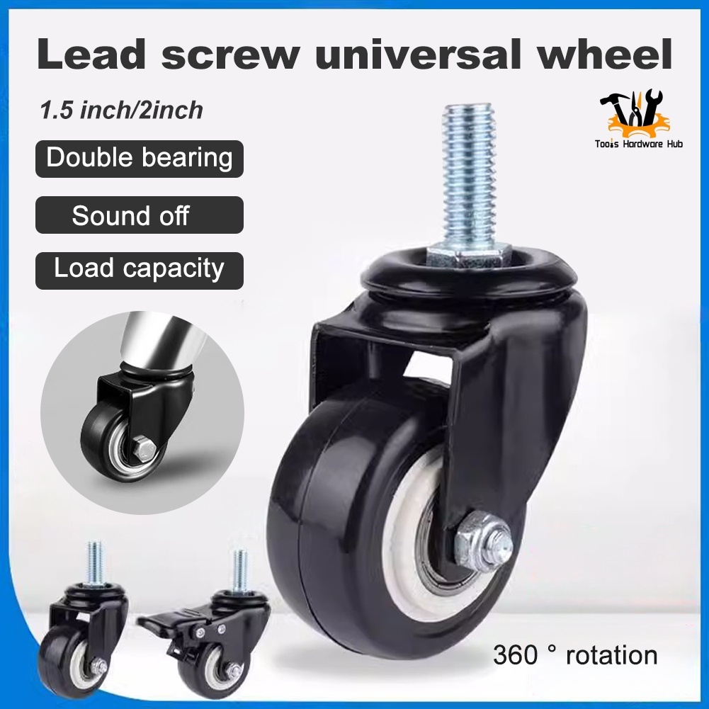 Caster Wheels Mute 1.5-2 Inch Furniture Wheel Office Chair Caster ...
