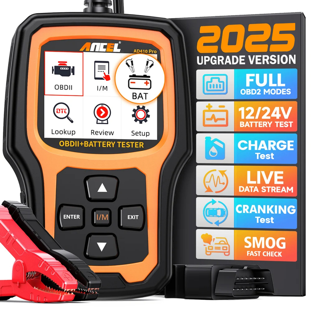 ANCEL AD410 Pro Automotive 2 in 1 OBD2 Scanner Battery Tester Engine ...