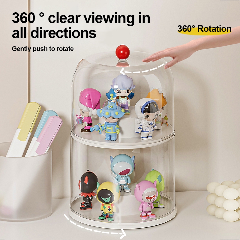 Rotating PopMart acrylic display stand anime character storage display ...