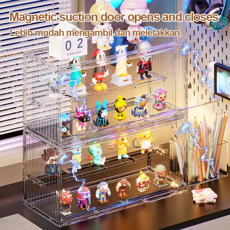 Acrylic Popmart Blind Box Display Box Stackable Storage Organizer ...