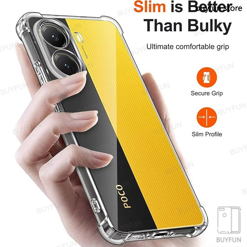 Clear Air-bags Soft Shockproof Case For Xiaomi Poco X7 F5 F6 M6 x6 X5 ...