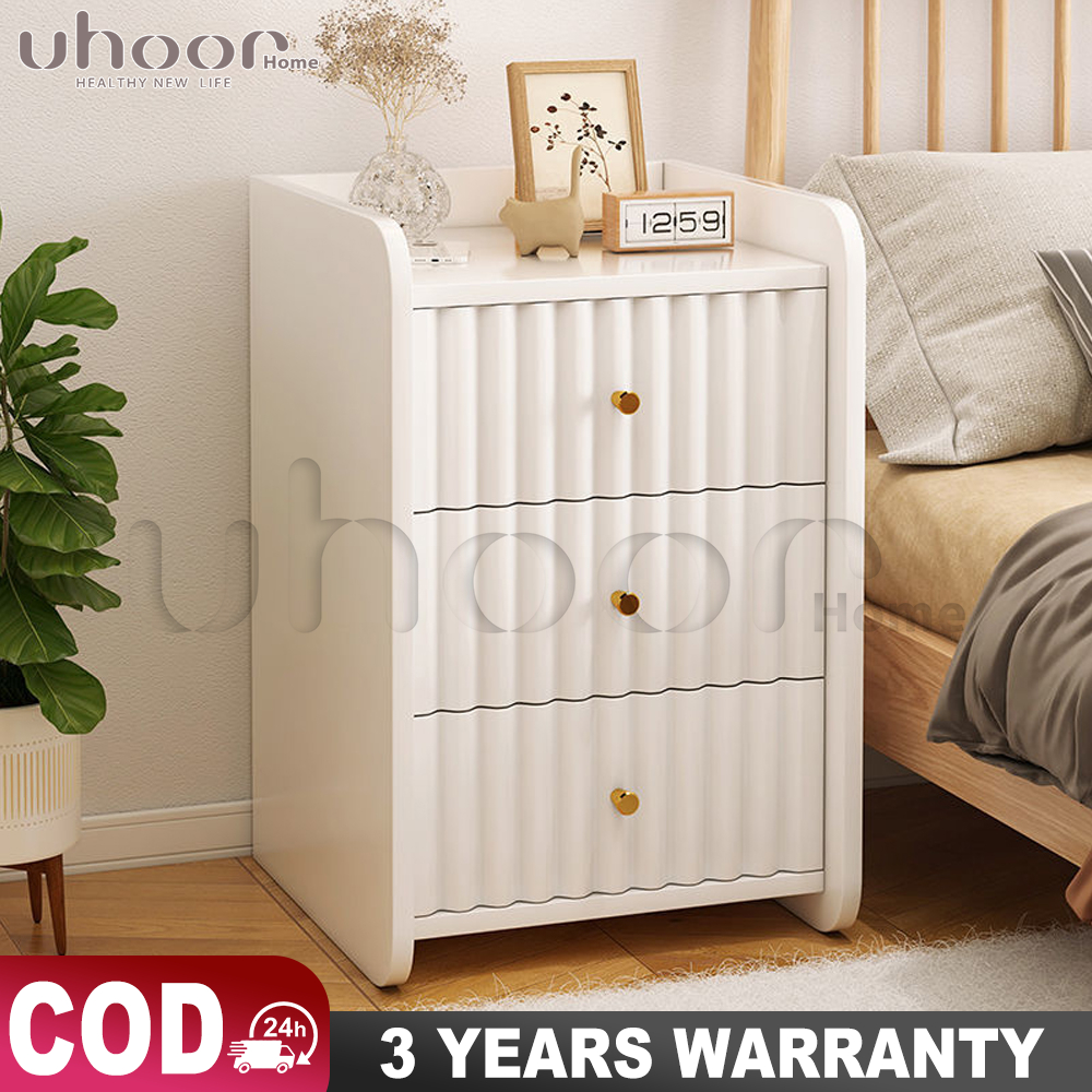 ⚡Shipping from Bulacan⚡Uhoor Modern Solid Wood Bedside Table European ...