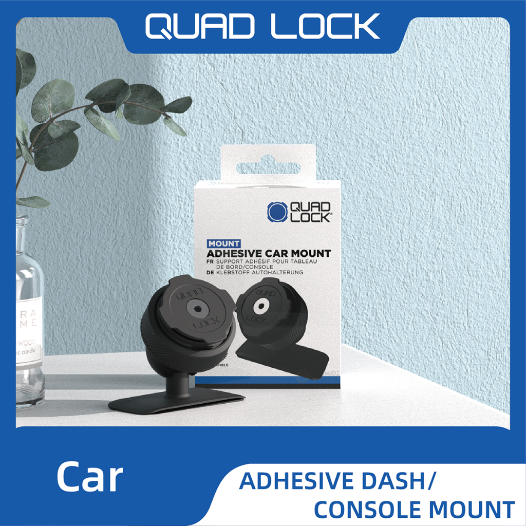 Quad Lock Car Phone Mount - Adhesive Dash Console Mounts For Cellphone ...