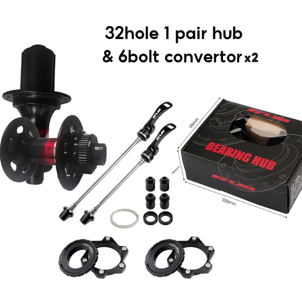 GUB-1351 centre lock hub 32hole 1pair centre lock hub MTB hub cycling ...
