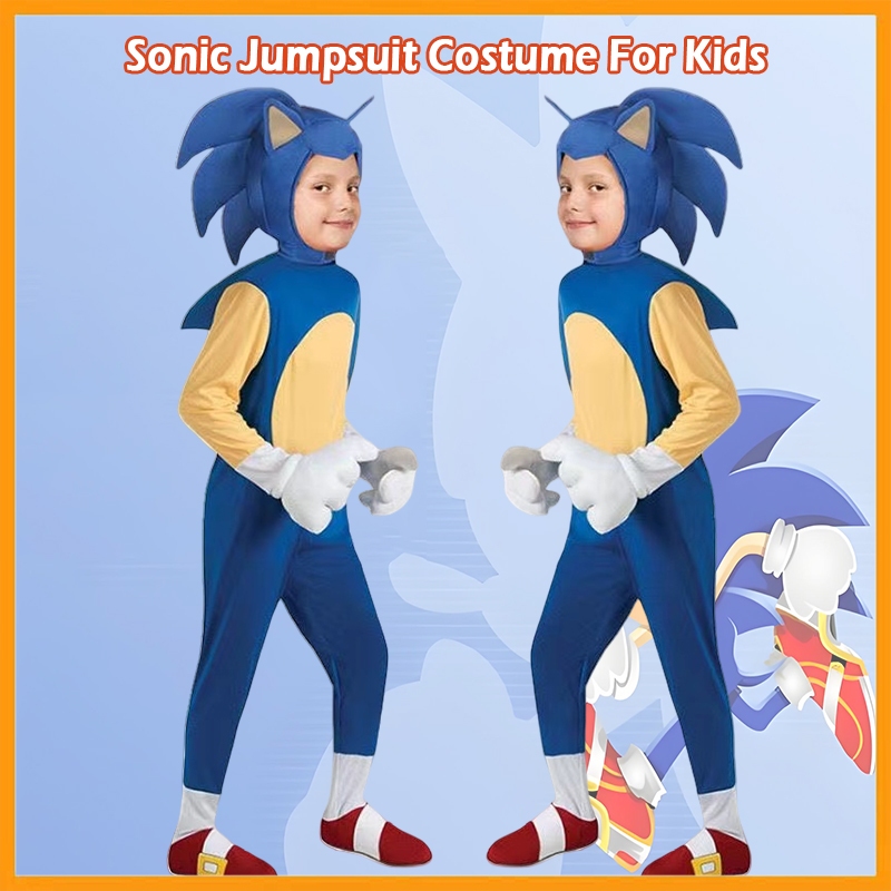 Cartoon Sonic cosplay Costume Game Super Hedgehog Dress Up Stage ...