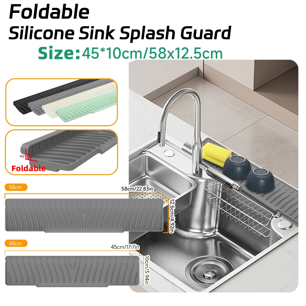 Foldable Edge Slope Drain Mat, Narrow Edge Sink Diversion and Drainage ...