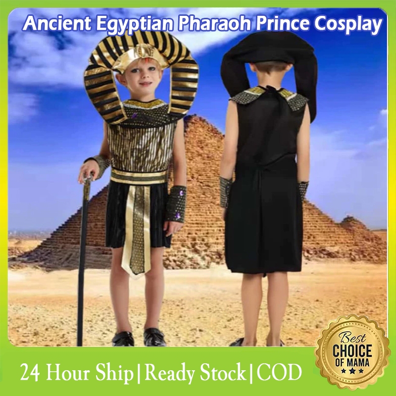 Ancient Egyptian Pharaoh Cleopatra King Prince Cosplay Costume for Kids ...